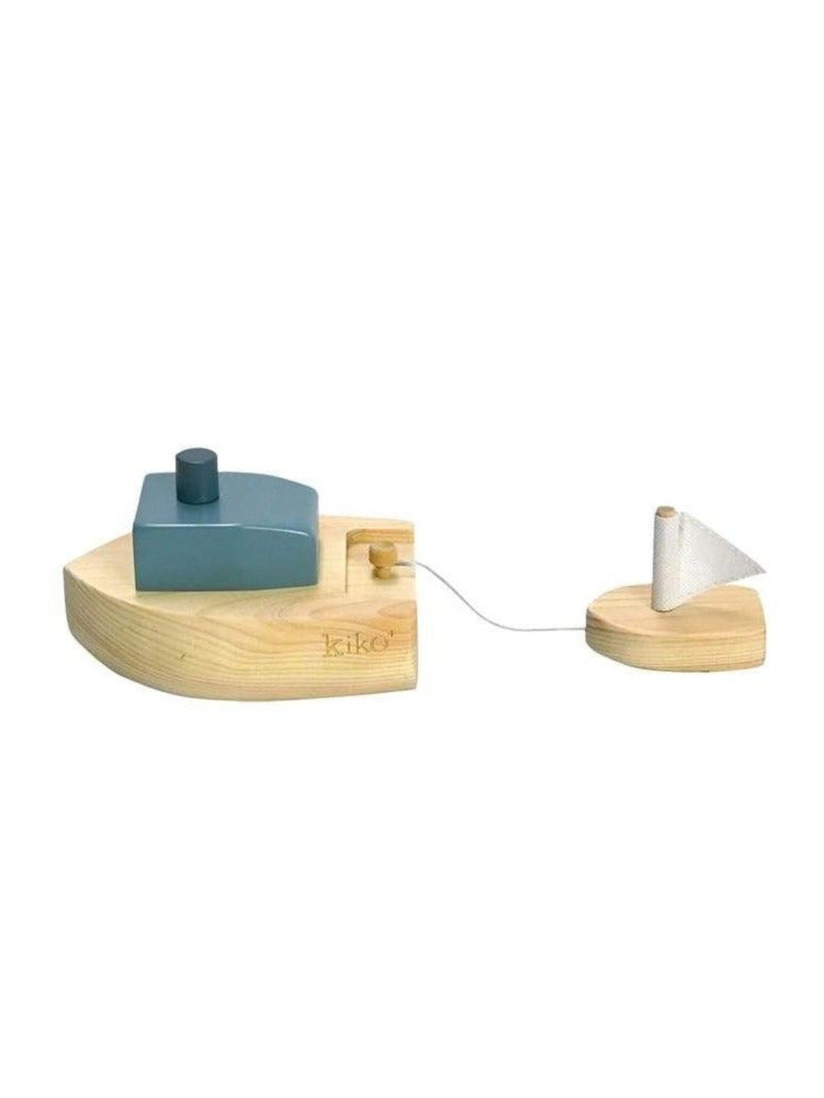 Wooden Wind-Up Boat - Blue | Danrie