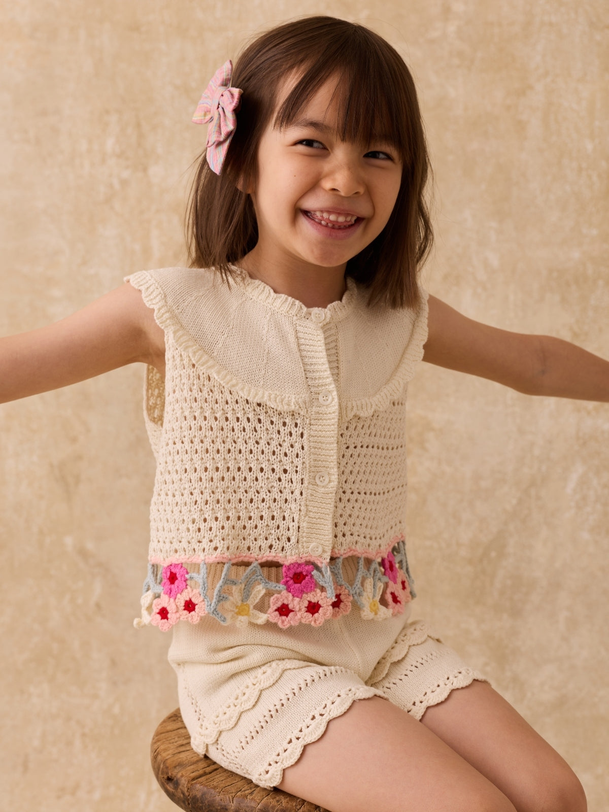 Elea Crochet Knit Top | Danrie