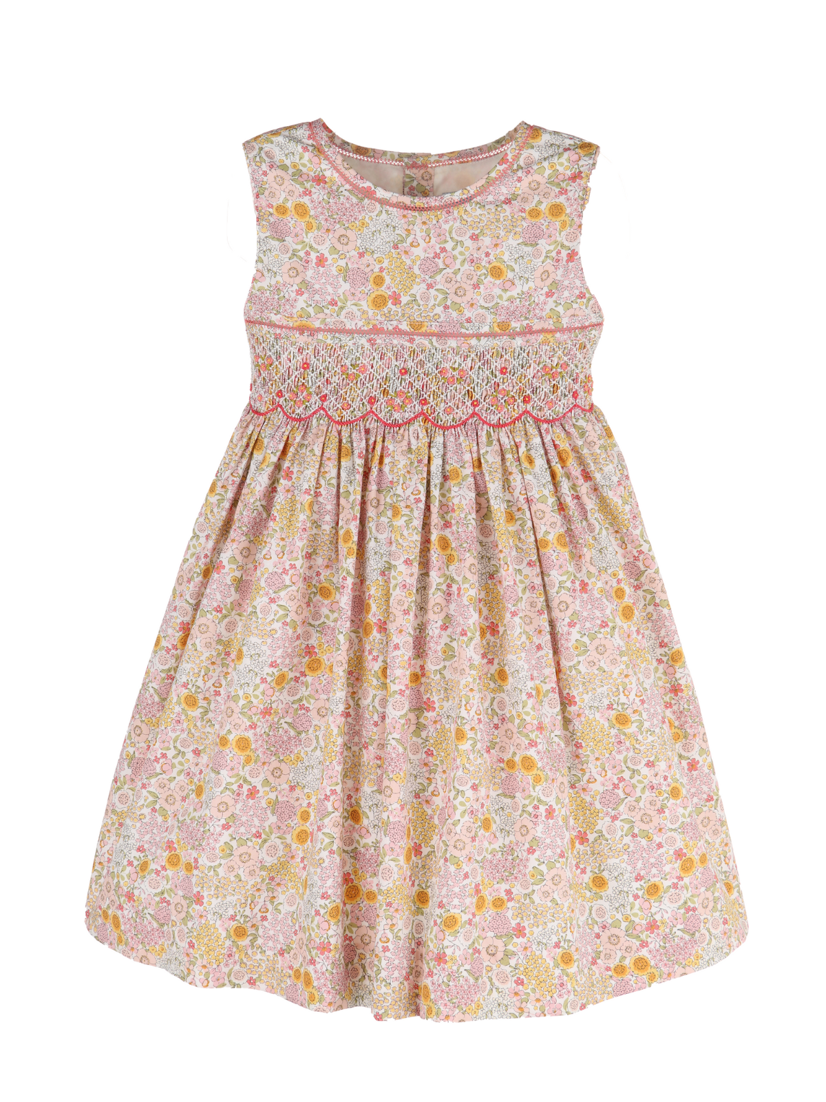 Floral Bouquet Smocked Dress