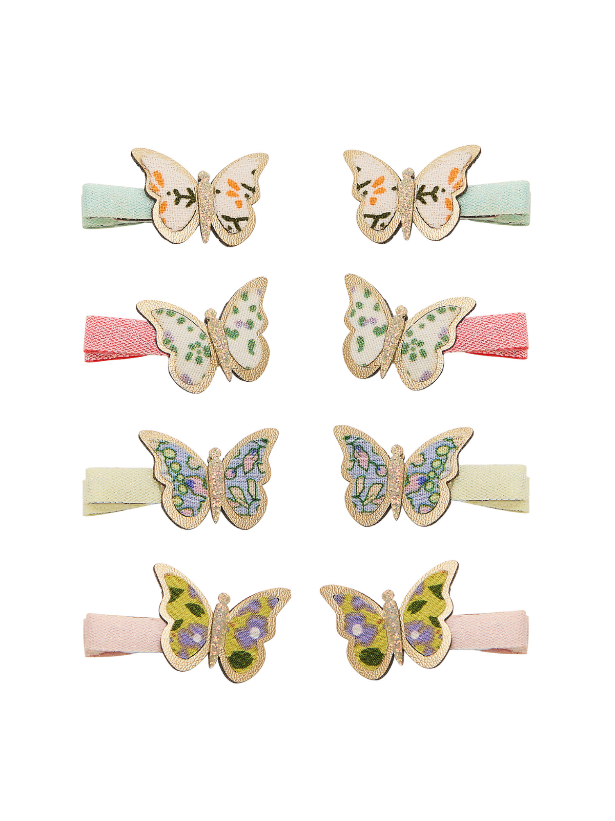 Floral Butterfly Mini Clips