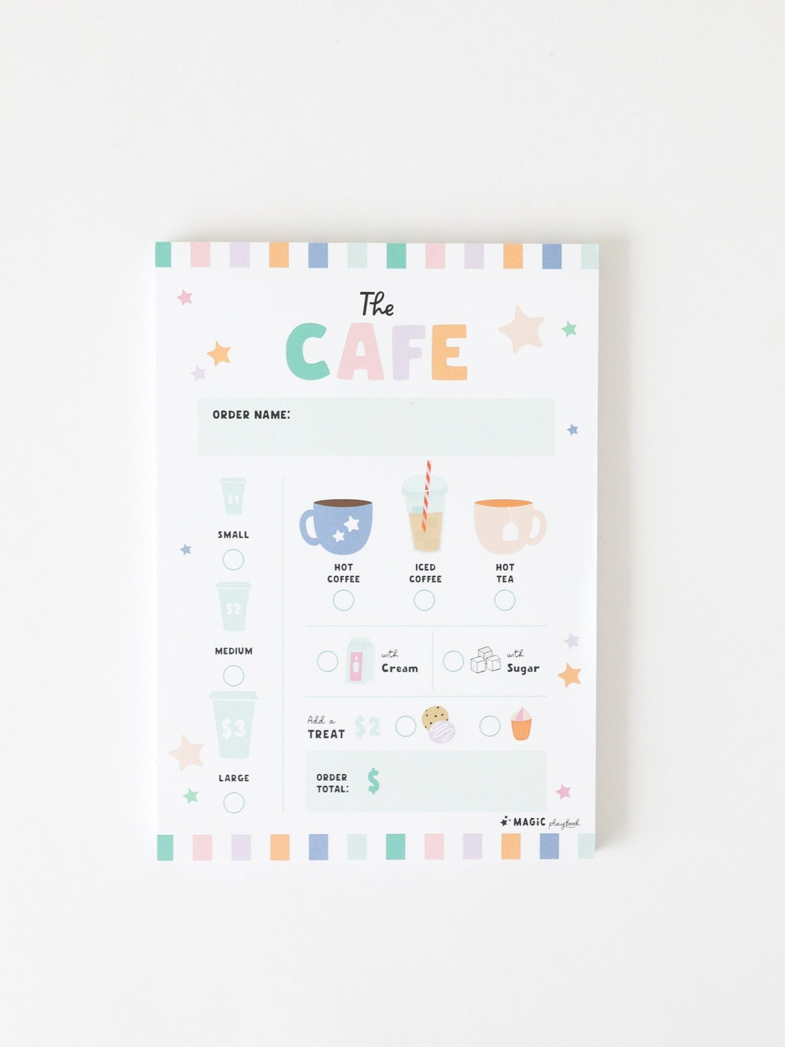 Pretend Play Notepads: Cafe Treats